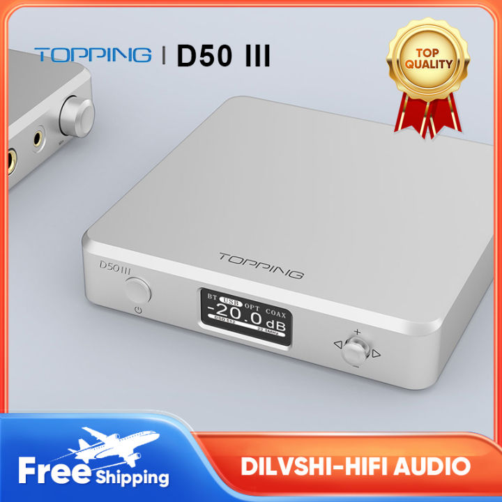 TOPPING D50 III HiFi DAC Bluetooth5.1 LDAC Audio Decoder Dual ES9039Q2M ...