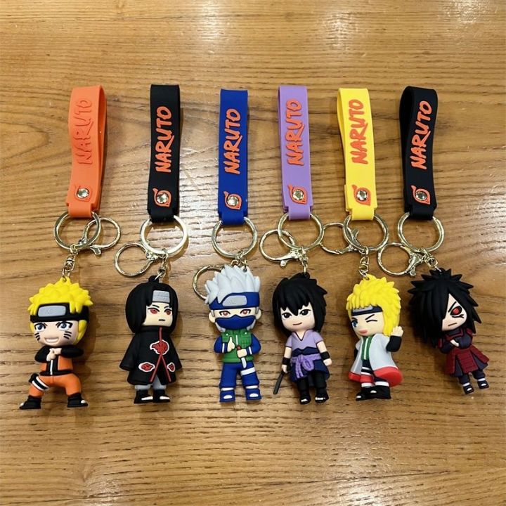 Anime Naruto Keychain Fashion Jewelry Cartoon Figure 7CM PVC Keyring ...