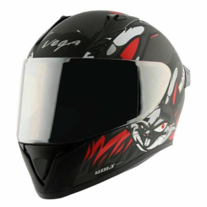Vega Bolt Bunny Red & Black Full Face Helmet | Daraz.com.bd