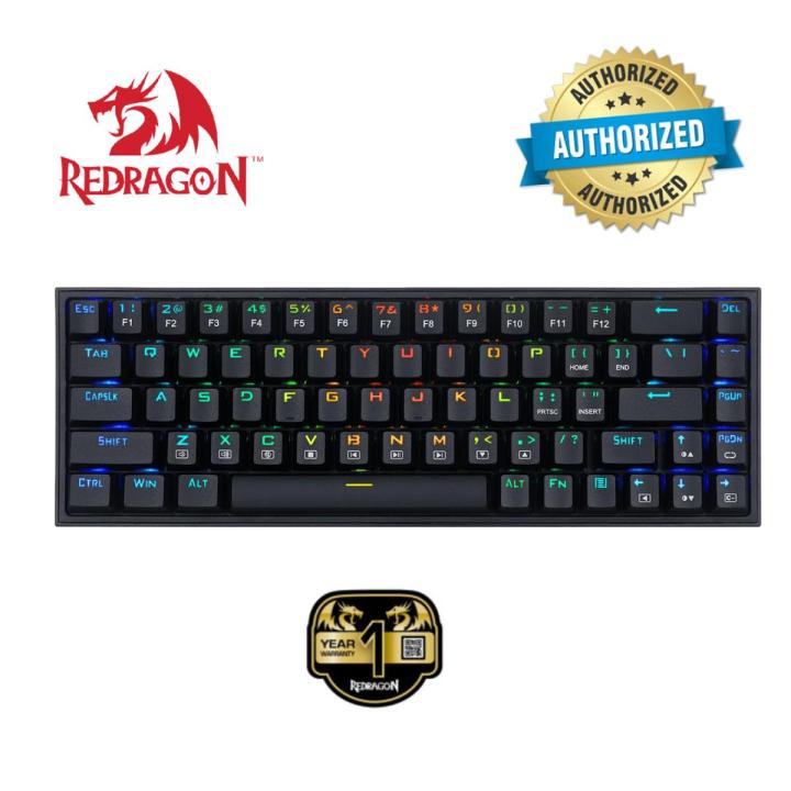 Redragon K631 Castor 65% Wired RGB Gaming Keyboard, 68 Keys Hot-Swappable Compact Mechanical ...