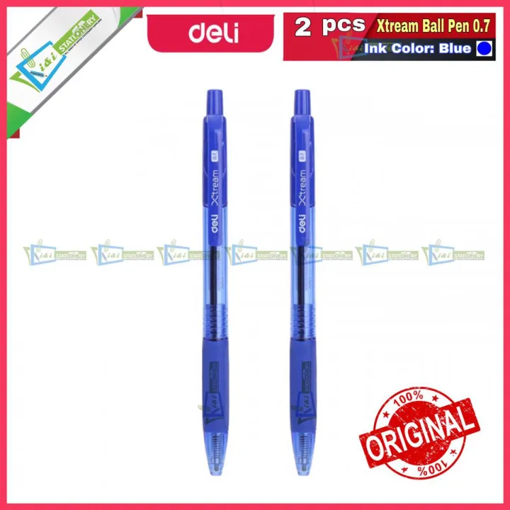 Deli Pen Xtream Retractable Smooth Ballpoint Blue Ink 0.7Mm Q02330- 2 ...