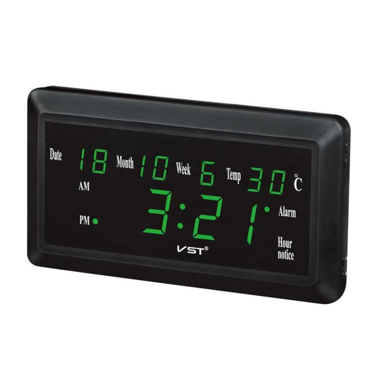 Light up life VST ST-5 12/24 Hours Desktop Clock Big Number Lcd Display ...