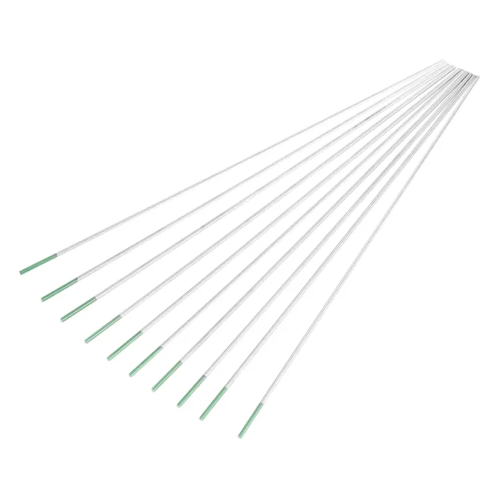 10Pcs Pure Tungsten Electrodes Green Tip for Tig Welding AC 1.6Mm ...