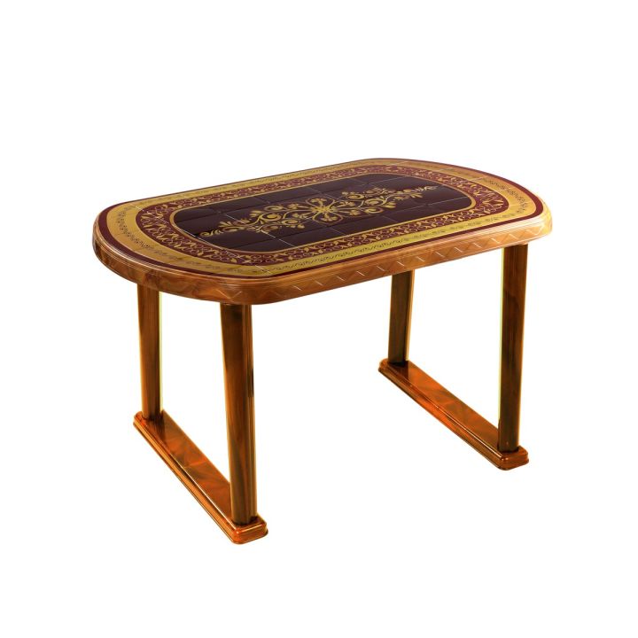 Sultan Table Taj 4 Seat Pl/L Sandal Wood | Daraz.com.bd