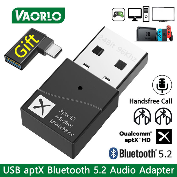 TX40 USB Bluetooth 5.2 Transmitter AptX 24Bit Low Latency Adaptive ...
