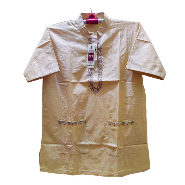 Mens New Summer Special Ambrodari Work Fotua - Panjabi | Daraz.com.bd