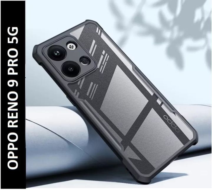 Back Cover for Oppo Reno9 Pro 5g (Black,Transparent) | Daraz.com.bd