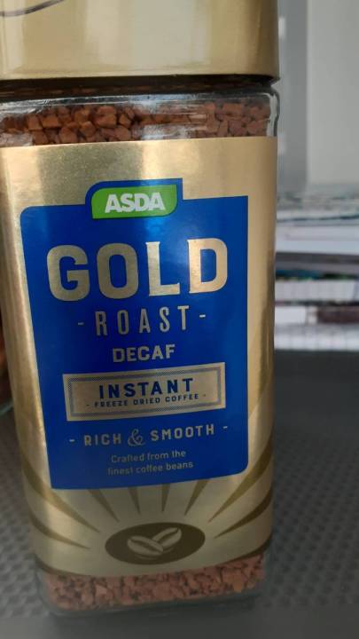 ASDA GOLD ROAST DECAF INSTANT FREEZE DRIED COFFEE 200gm | Daraz.com.bd