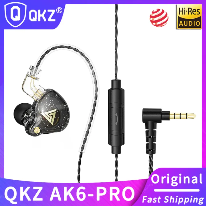 Original QKZ AK6 PRO Wired Earphone HIFI Stereo Headset With MIC HD ...