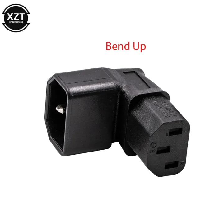 3Pin IEC Connector Down UP 90 Angled IEC 320 C14 Male to C13 Female ...