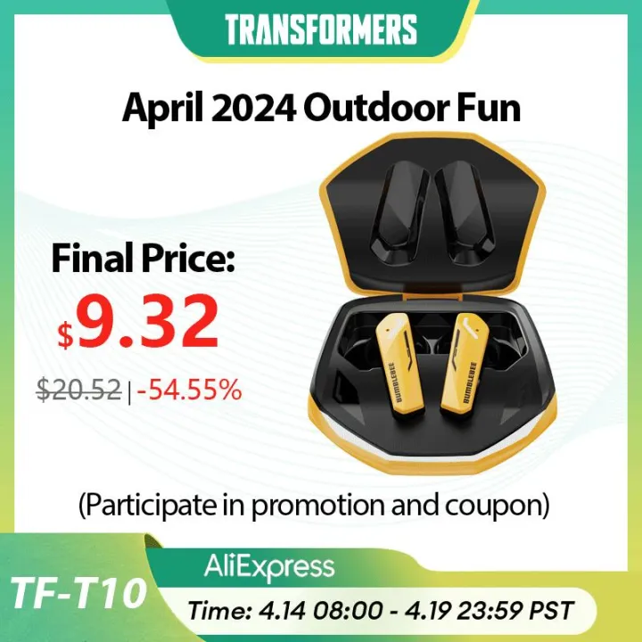 TRANSFORMERS TF-T10 Bluetooth 5 4 Earphones Gaming Low Latency Long Endurance Headphones Choice ...