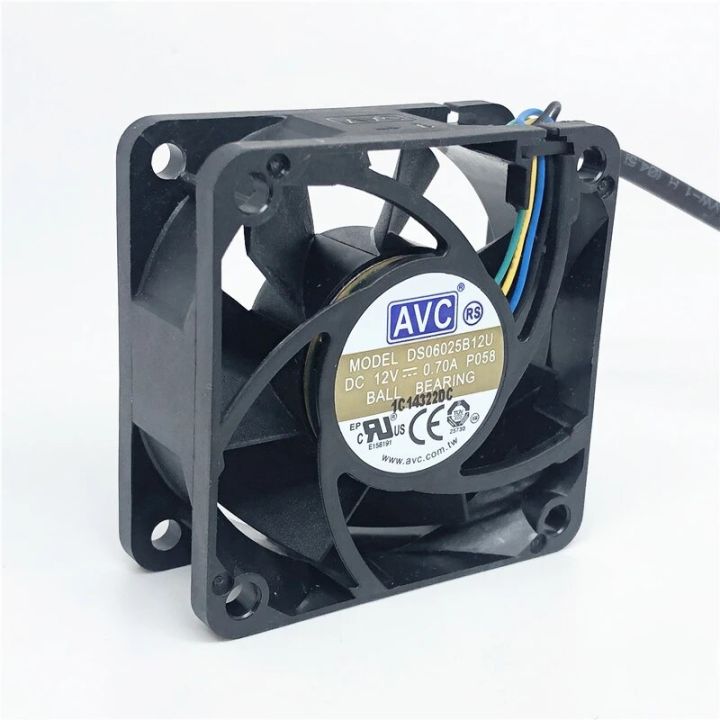 Ball Bearing AVC DS06025B12U 12V 0.7A 6025 60MM 60x60x25MM CPU fan computer case Cooling fan ...