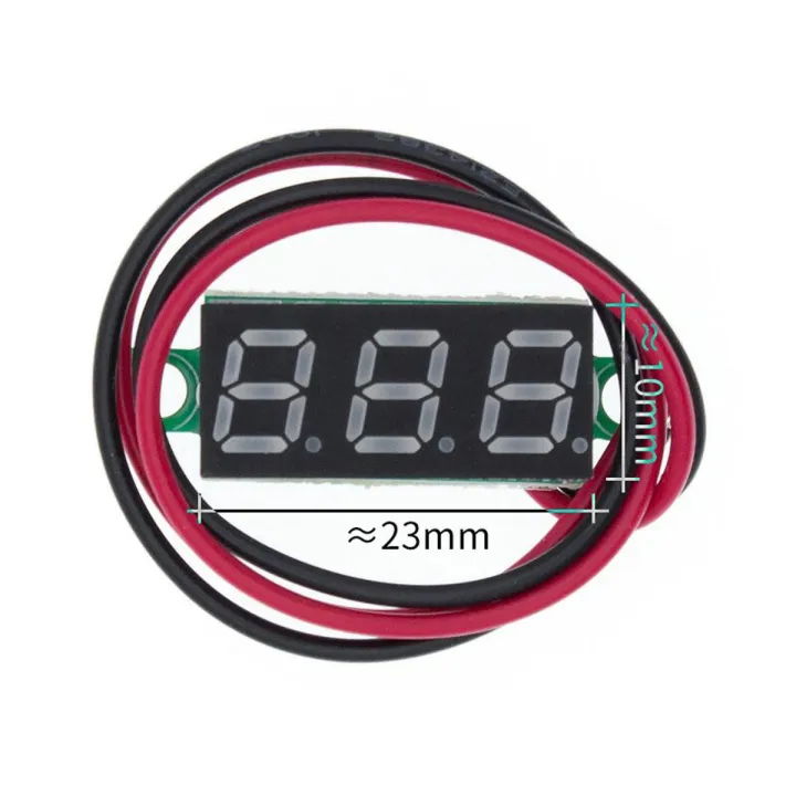 【happy one】0.28 2.5V-40V Mini Voltmeter Voltage Tester Meter LED Screen ...