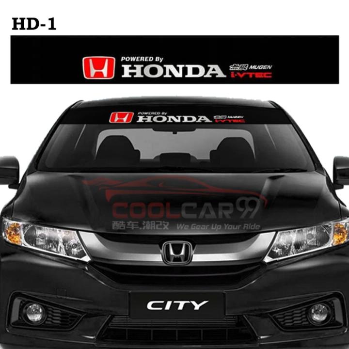 HONDA Car Universal Windshield reflective sticker Sport Windshield ...