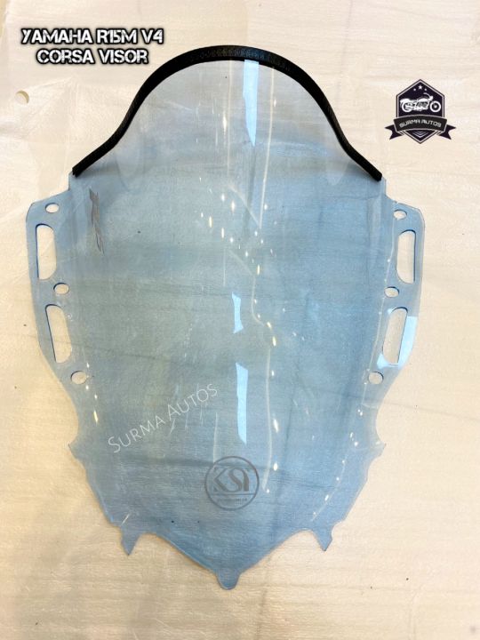 Motorcycle Windshield Windscreen Visor Compatible for YAMAHA R15M R15 ...