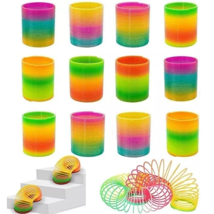 Magic Colorful Spring Bouncy Slinky Fidget Toy 3pcs set | Daraz.com.bd