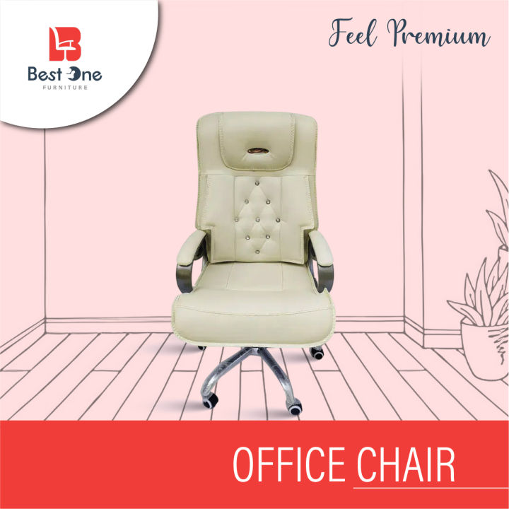 Best One Furniture Office Chair 013 White Color Chair | Daraz.com.bd