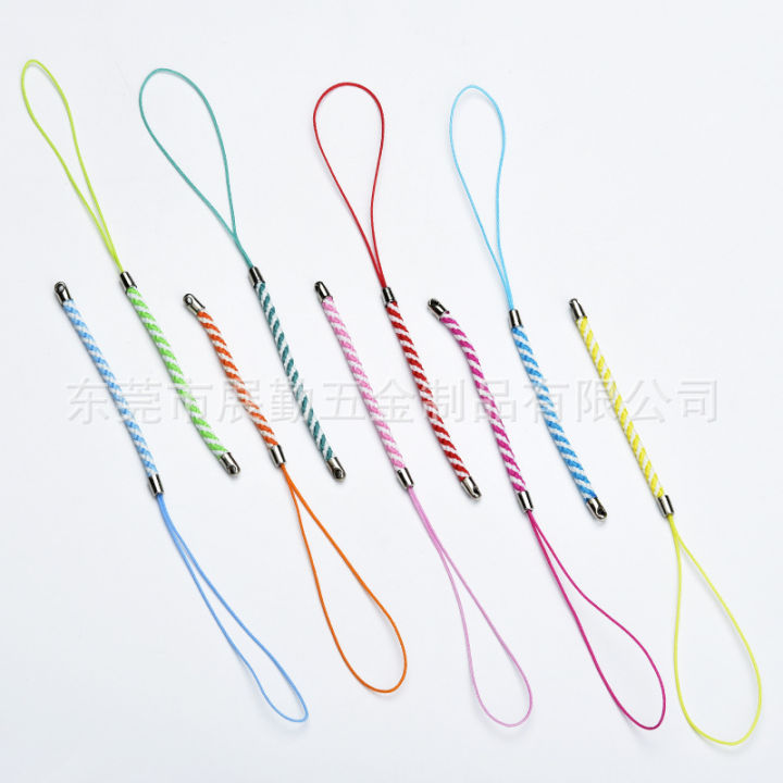 [ New ] Mobile Phone Lanyard Braided Rope Genfu Button Corn Rope diy ...