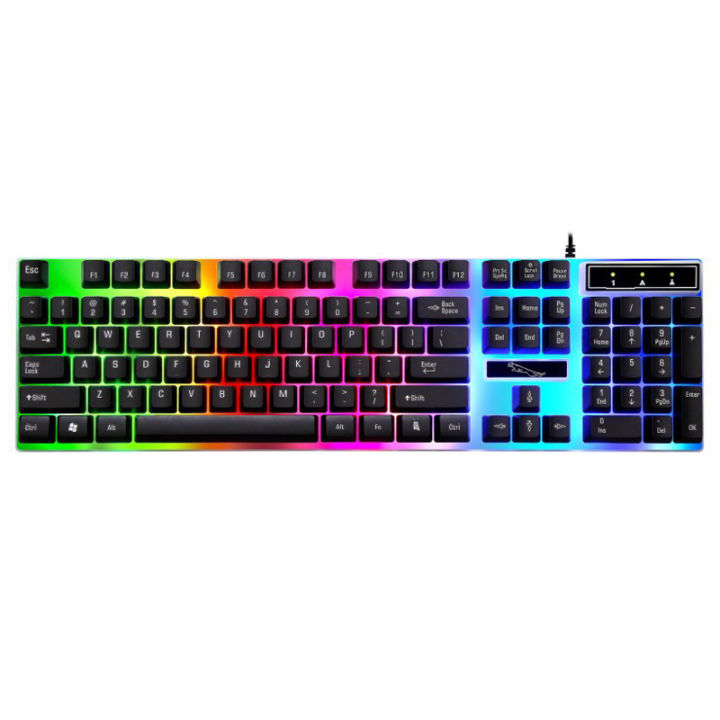 Chasing Leopard G21 wired usb keyboard mechanical feel colorful backlit ...