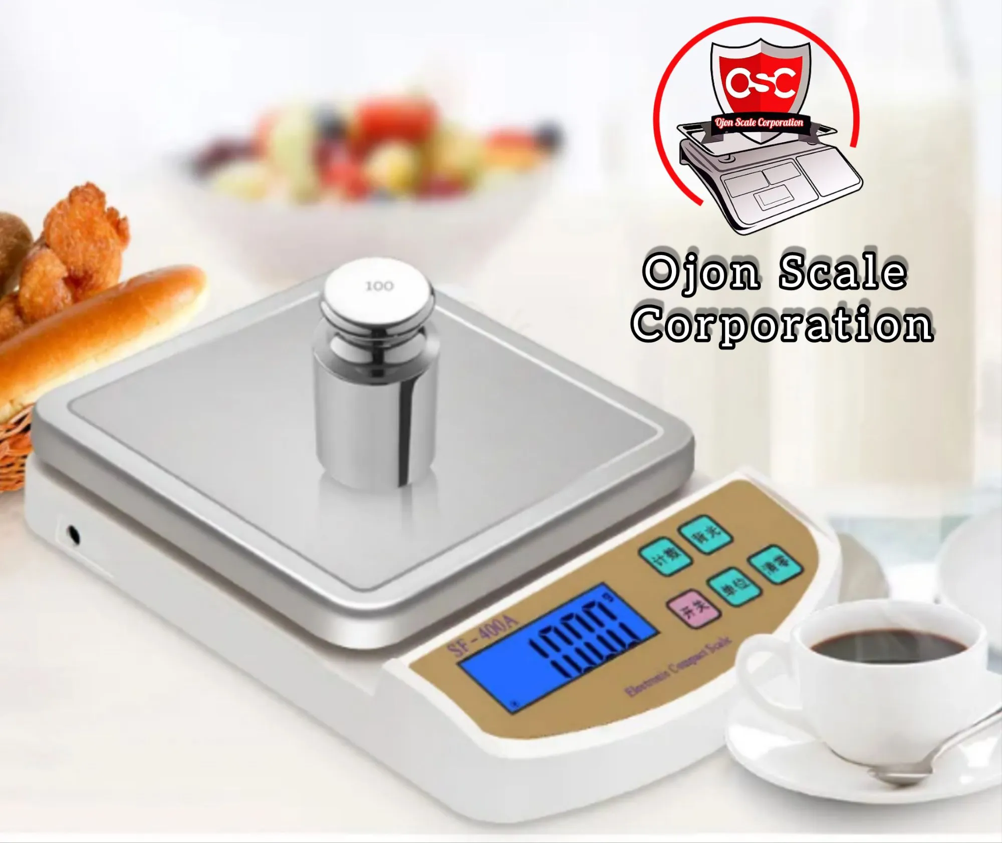 Electronic Kitchen Scale, Digital LCD Display , AC/DC 7 kg Capacity SF-400A