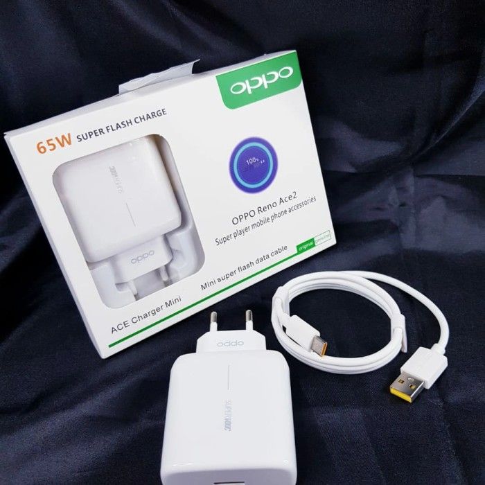 Oppo Super VOOC 65W Flash Fast Charger Type C(1 Meter) For A3s, A5 A7 ...