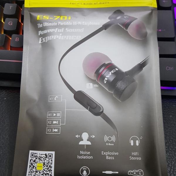 Awei ES-70i Stereo Metal Wired In-Ear Earphone With Mic | Daraz.com.bd