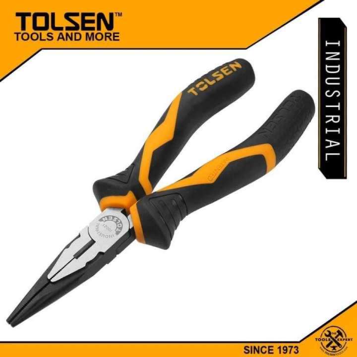 TOLSEN 8" Long Nose Pliers (8 inch or 200mm) Industrial GRIPro Series Model: 10022 | Daraz.com.bd
