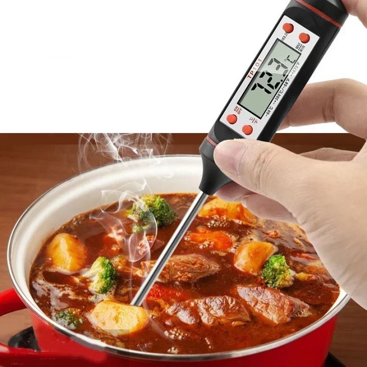 Digital Cooking Food Probe Water Milk Oil Temperature Sensor Gauge ...