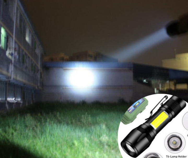Geepas GP-009 Rechargeable Led Flashlight Torch Lamp Charger Light ...