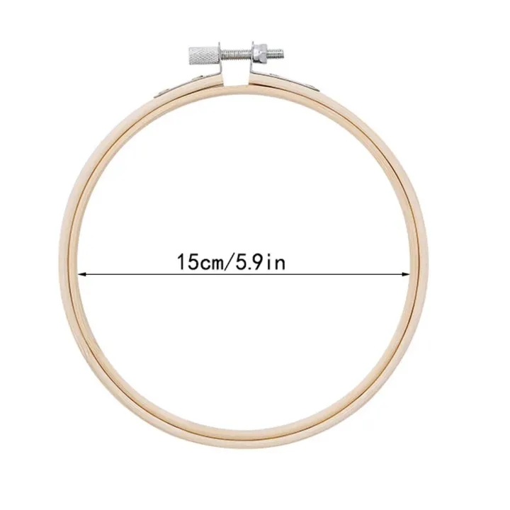 Bamboo Frame Embroidery Hoop Set Ring Circle Round Cross Stitch Hoop ...