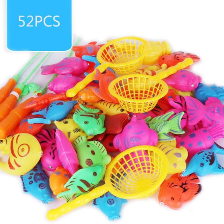【happy one】15-52 Magnetic Fishing Toys Plastic Fish Rod Pond Set Kids ...