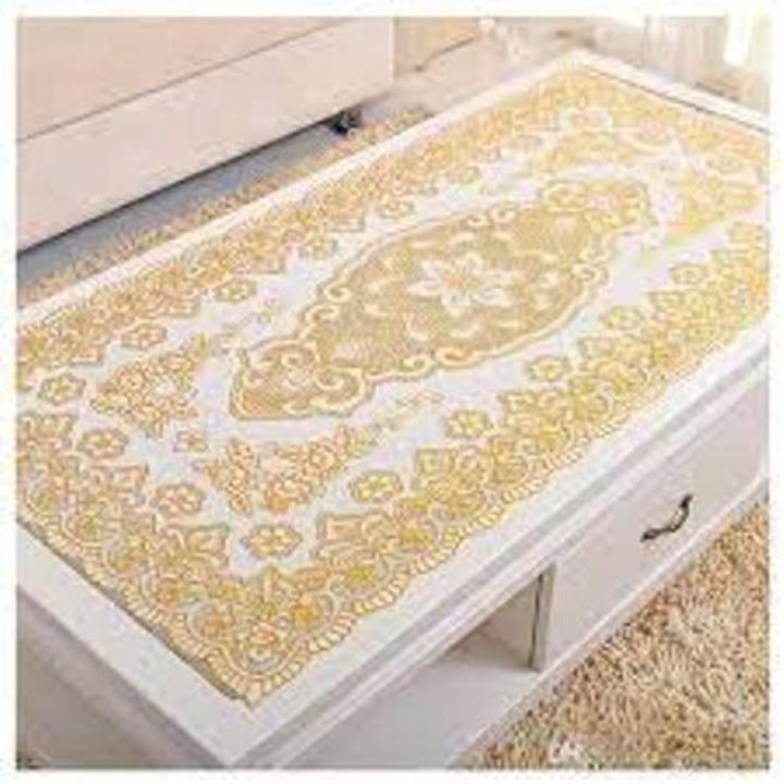PVC Golden Color Tablecloth Tea Table Mat size:49"/23" | Daraz.com.bd