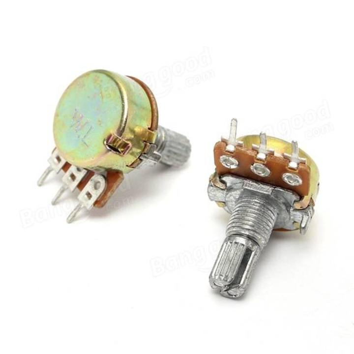 2Pcs- 3 Pin 100K Potentiometer Panel Mount 100K Ohm 1/2 Watt 3 Terminal ...