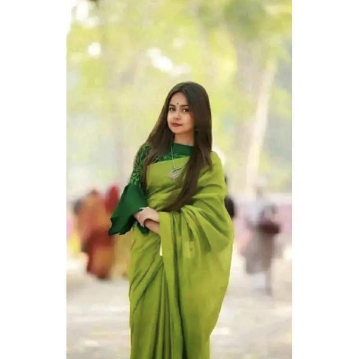Muslin Than Shari Sky Blue colour Saree | Daraz.com.bd