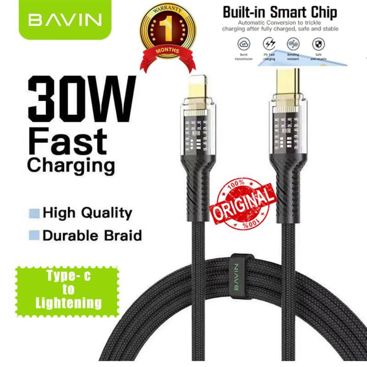 iPhone's Type-C to Lightening BAVIN CB275 Transparent Premium Quality ...