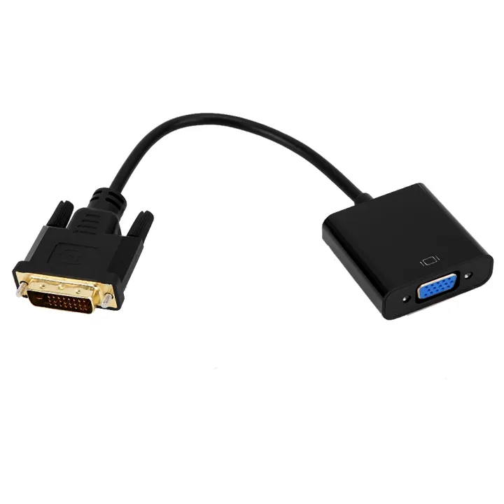 DVI to VGA Cable DVI-D 24+1 Pin Male to VGA 15Pin Female Active Cable ...
