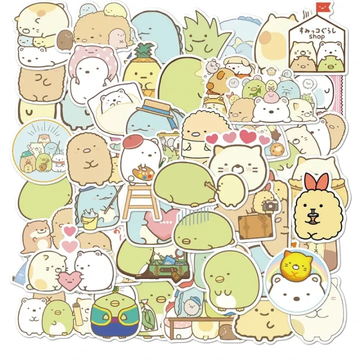 【Lejia】50PCS Cartoon Sumikkogurashi Kawaii Cute for Laptop Refrigerator ...
