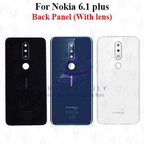 For Nokia 6.1 Plus Back Panel/Backshell/ Casing +Camera Lens With Logo ...