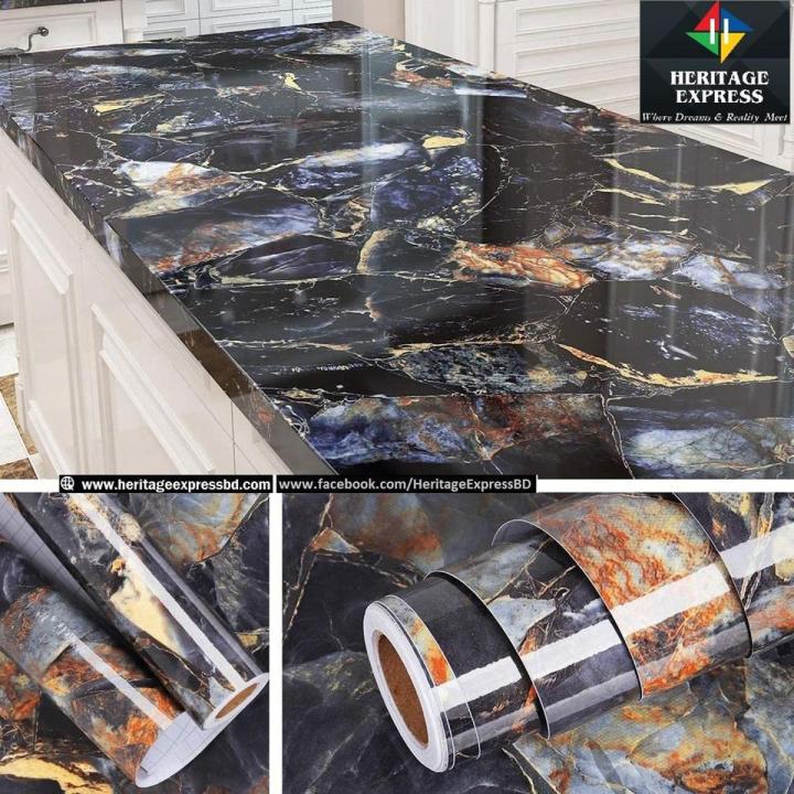 Marble Wallpaper Self Adhesive, Waterproof, Removable/ Beautiful Color ...