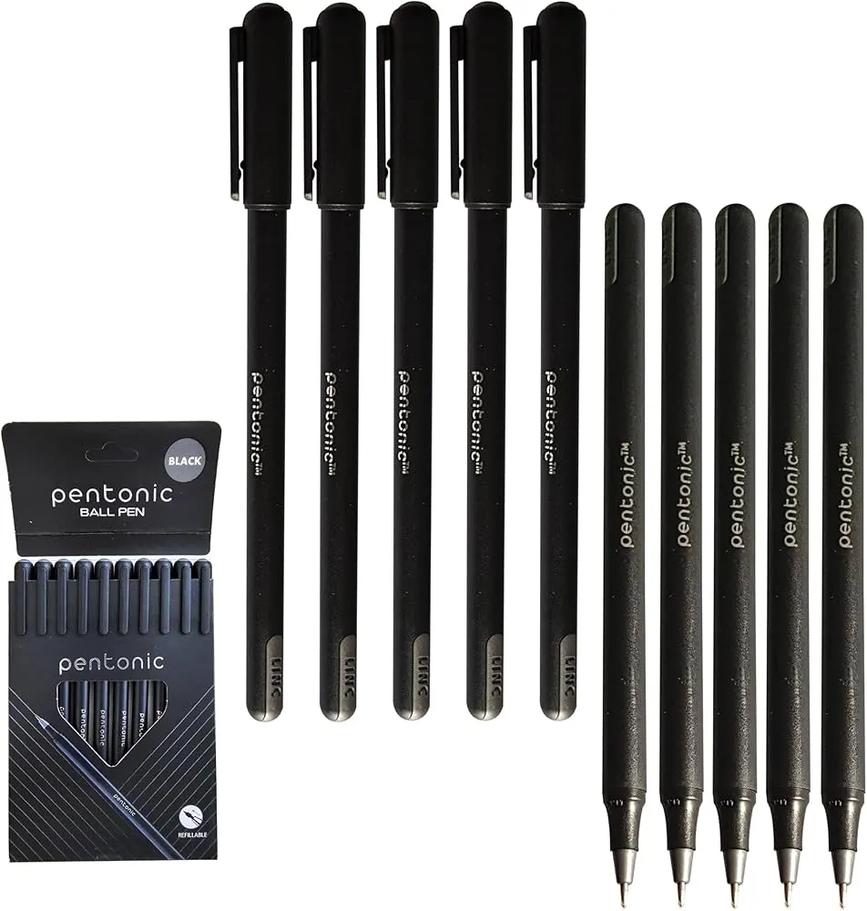 LINC Pentonic Premium Ball Point Pen Set - 0.7mm - 10 black Pens ...
