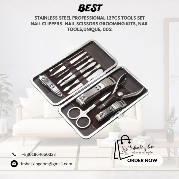 Stainless Steel Professional 12Pcs Tools Set Nail Clippers, Nail ...