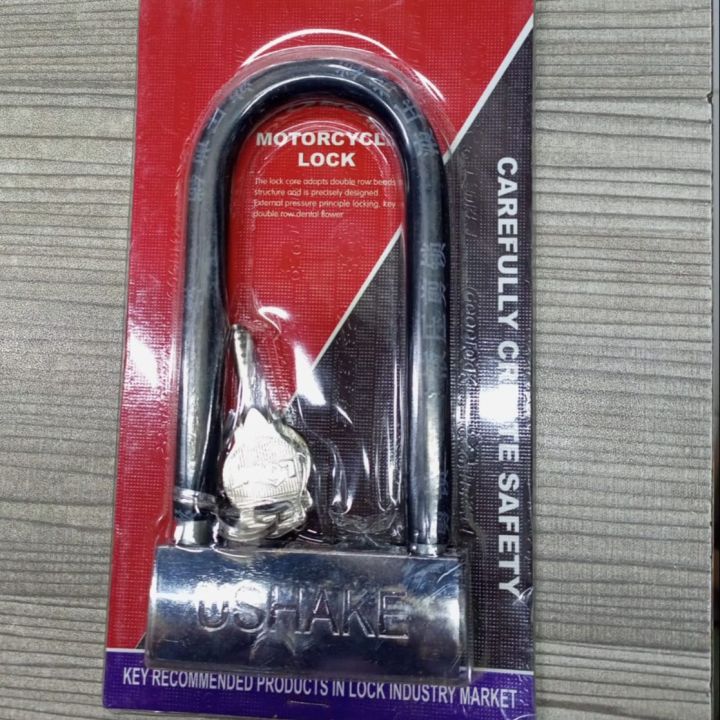 U Shape Motorcycle and Bicycle Lock Alloy Made Anti Theft Security ...