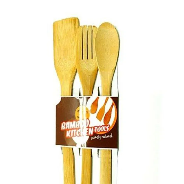 Bamboo Kitchen Tools – 3PCS | Daraz.com.bd