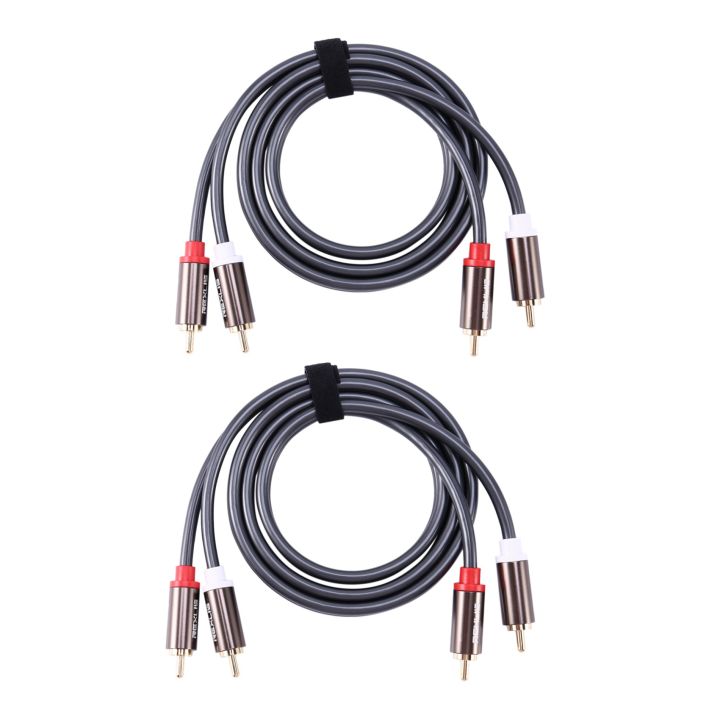 2X Rexlis 2 Rca to 2 Rca Male to Male Hifi Audio Cable Ofc Av Speaker ...