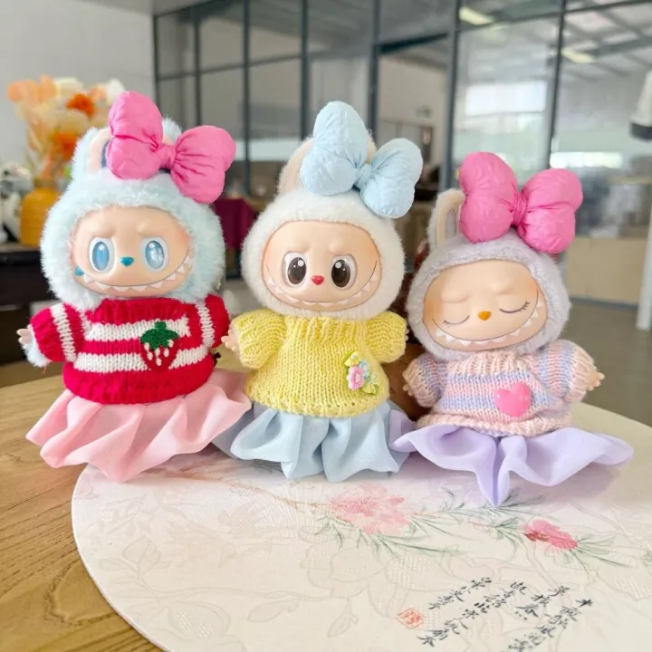 Colorful Dress Set Handmade Labubu Doll's Outfit Replacement Dress Up ...