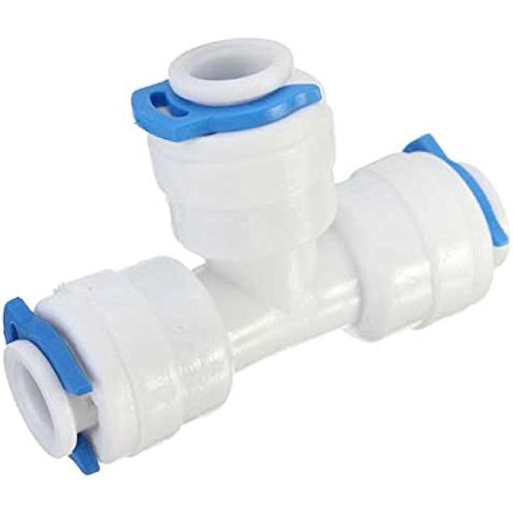 Water Purifier 2 Pieces RO Three Side Tee Push 1/4" (6 mm ) Pipe ...