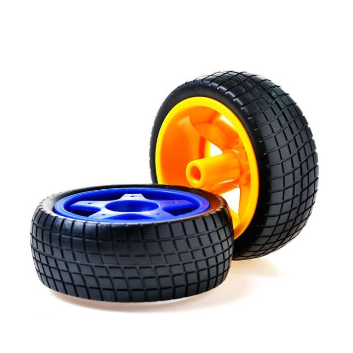 65mm Black - Classic PVC Plastic Wheel Set of 2 Pieces | Daraz.com.bd