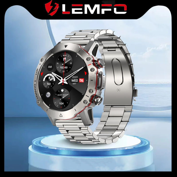 LEMFO Y7 Smart Watch Men 2024 IP68 Waterproof 100＋ Sports Modes ...