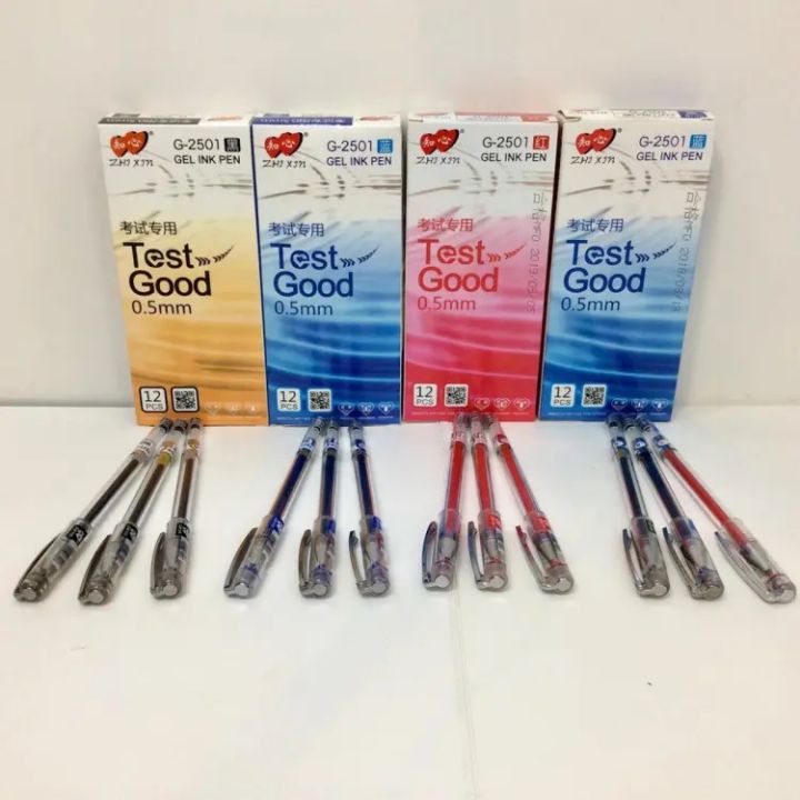 Test Good Gel Ink Pen - 0.5mm - 12pc box (Black/Red/Blue) | Daraz.com.bd