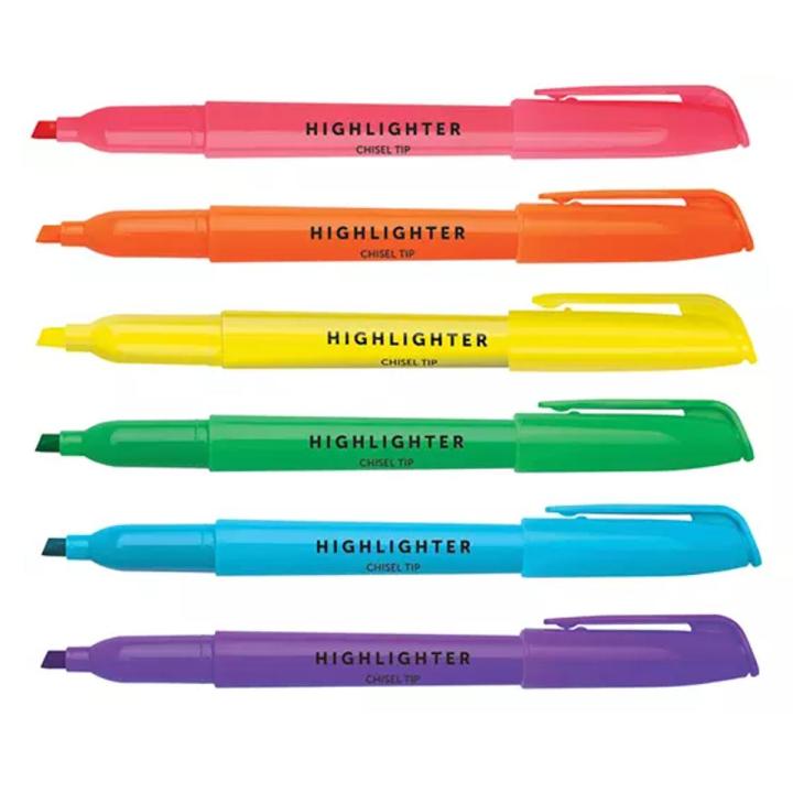 Luxar Highliter fluorescent 6 colour set | Daraz.com.bd